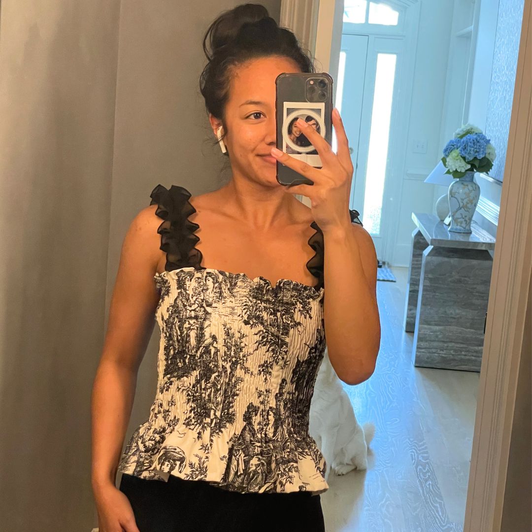 DIY Shirred Top – Thrift Flip – Petite Glimmers