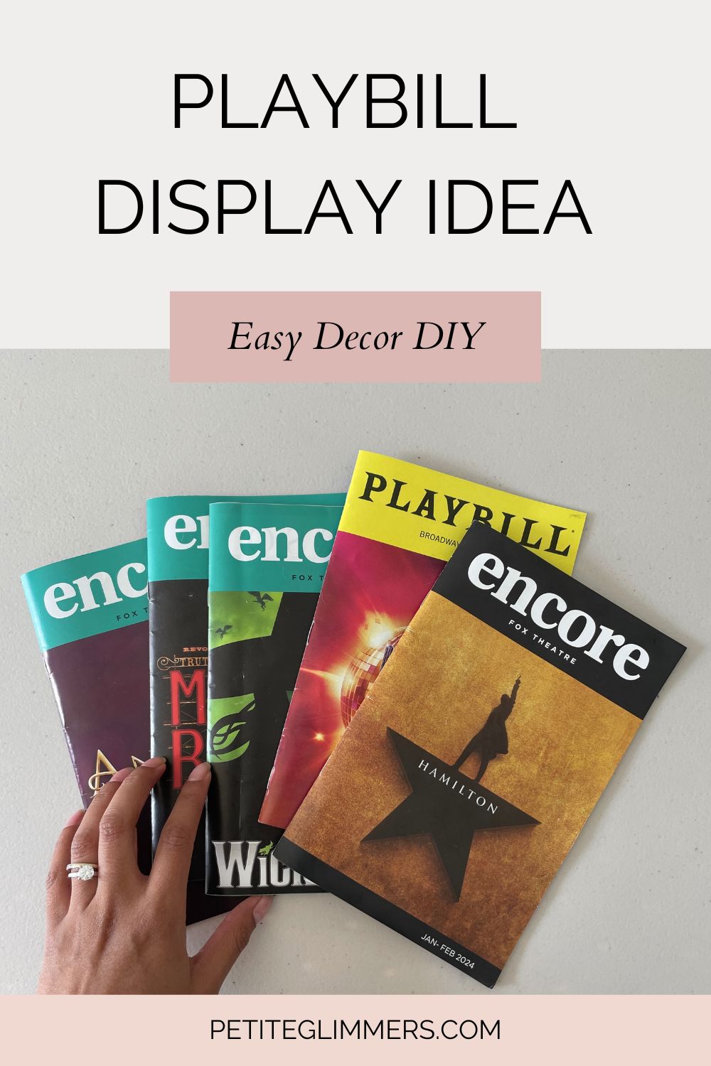 Simple Playbill Display Idea – Petite Glimmers