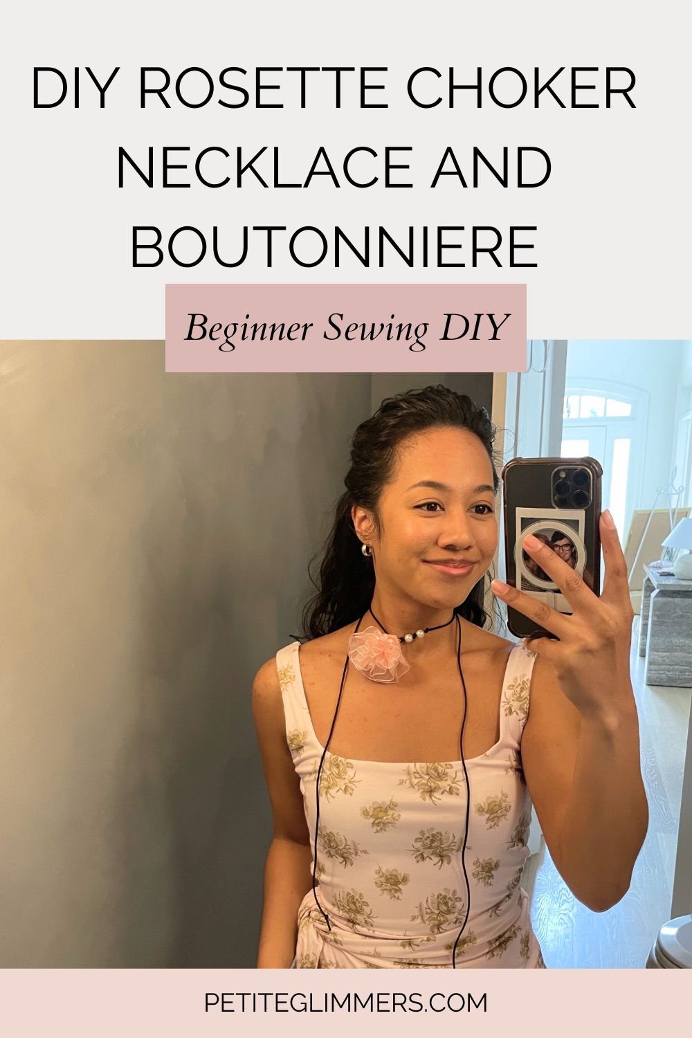 DIY Rosette Choker Necklace And Boutonniere – Petite Glimmers
