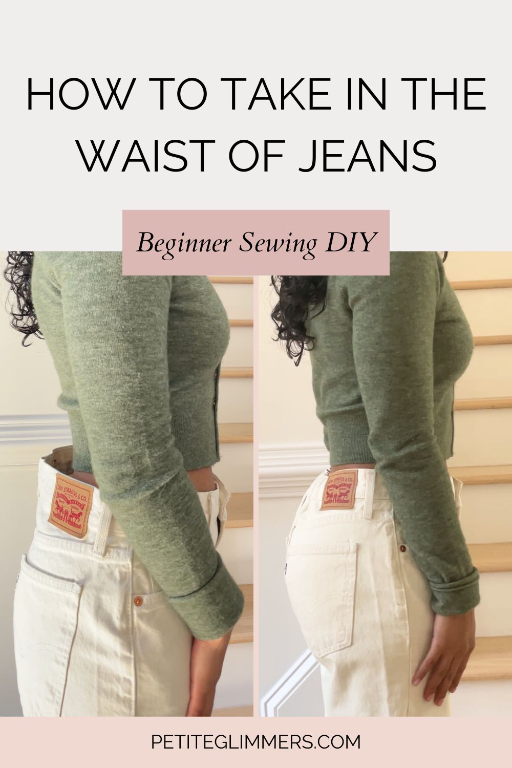 How to Take in the Waist of Jeans – Petite Glimmers